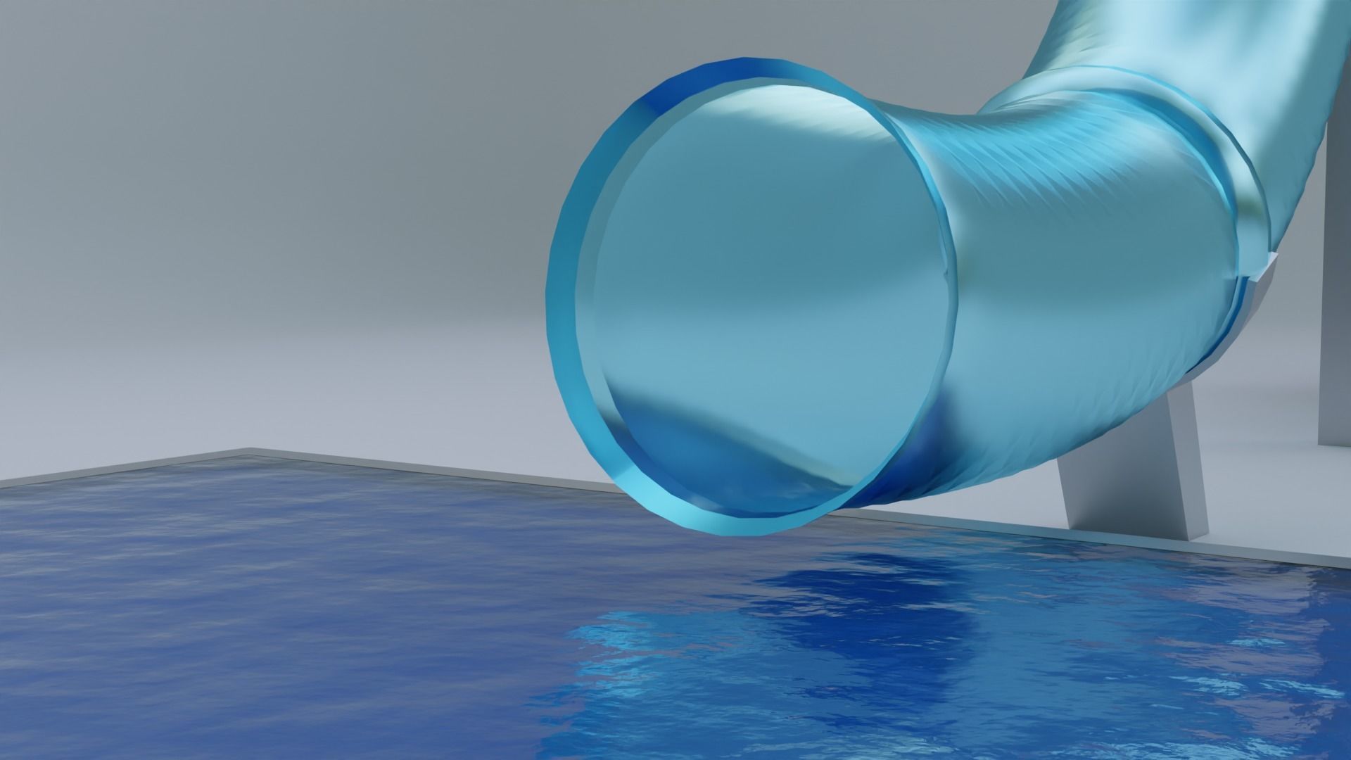 Small blue water slide 3D model 3D model | CGTrader