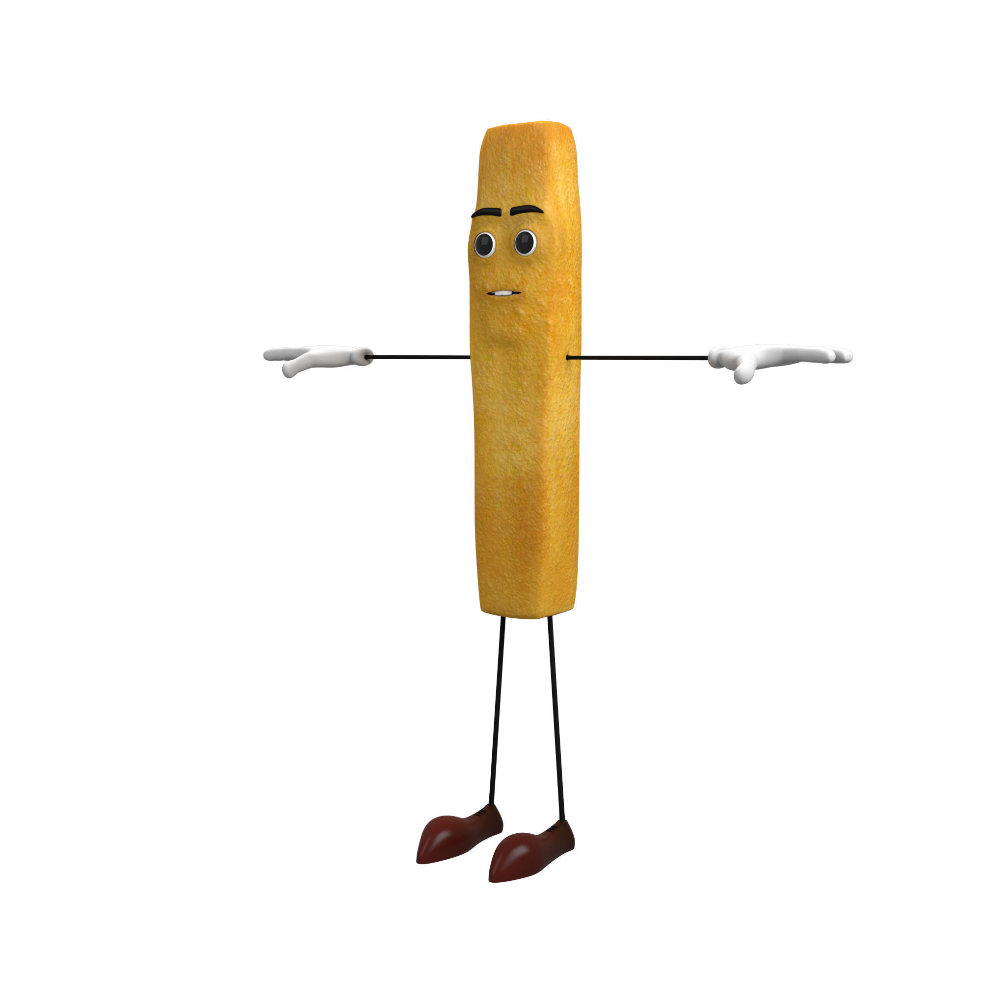 3D model Human French Fries VR / AR / low-poly | CGTrader