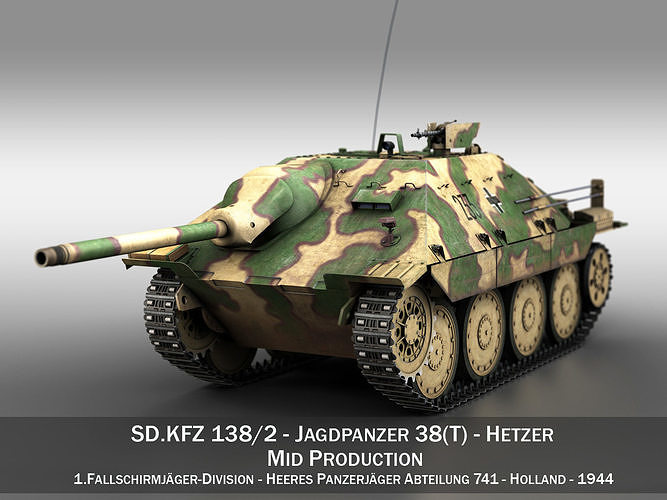 Jagdpanzer 38 t - Hetzer - 233 3D model | CGTrader