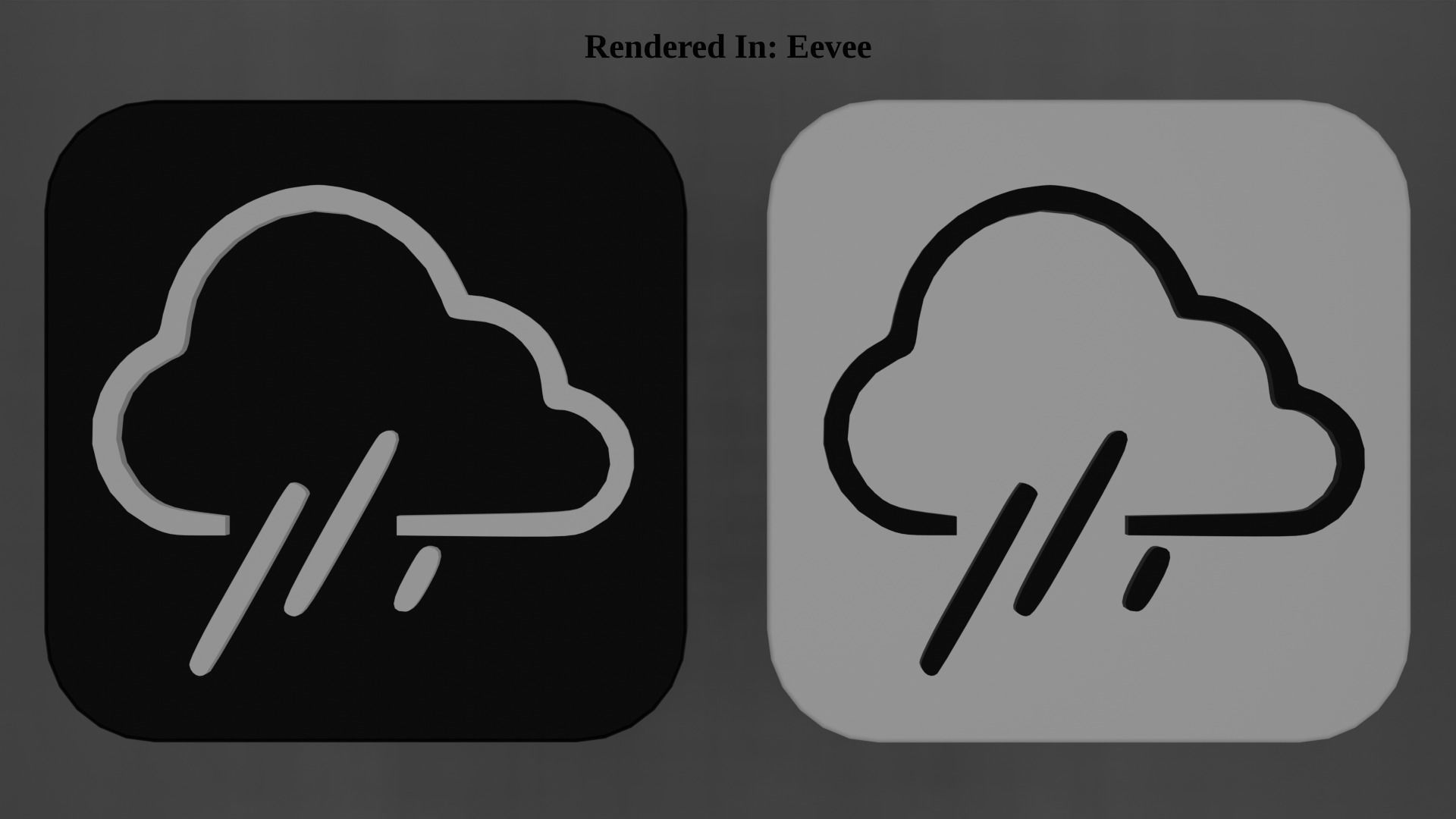 3D model Weather Icon 08 Black White edition VR / AR / low-poly | CGTrader