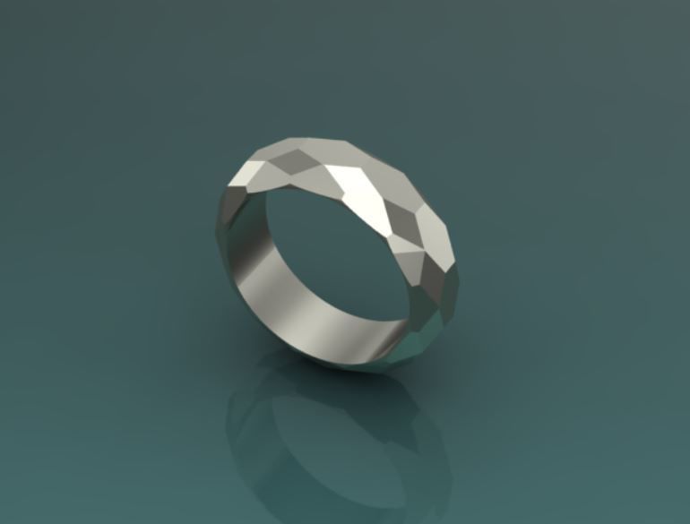 FACET RINGS 3D model 3D printable | CGTrader