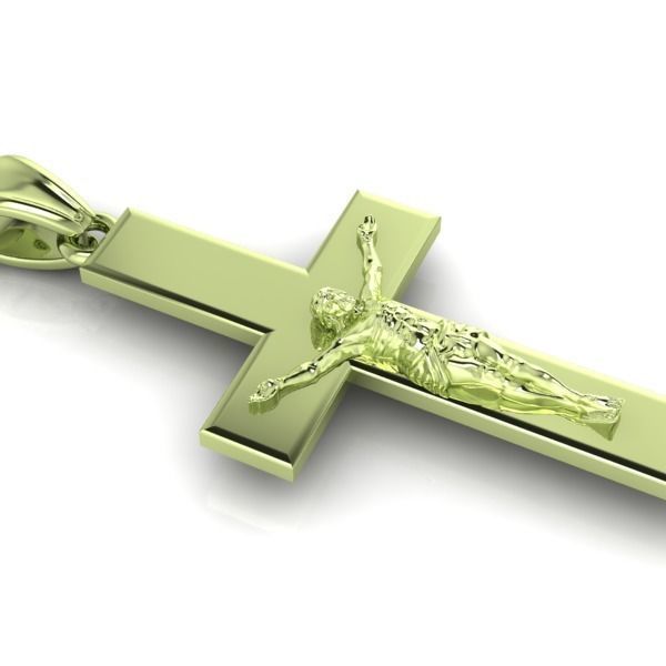 Crucifix Charm Pendant Engravable with Jesus in Holy Cross 3D model 3D ...