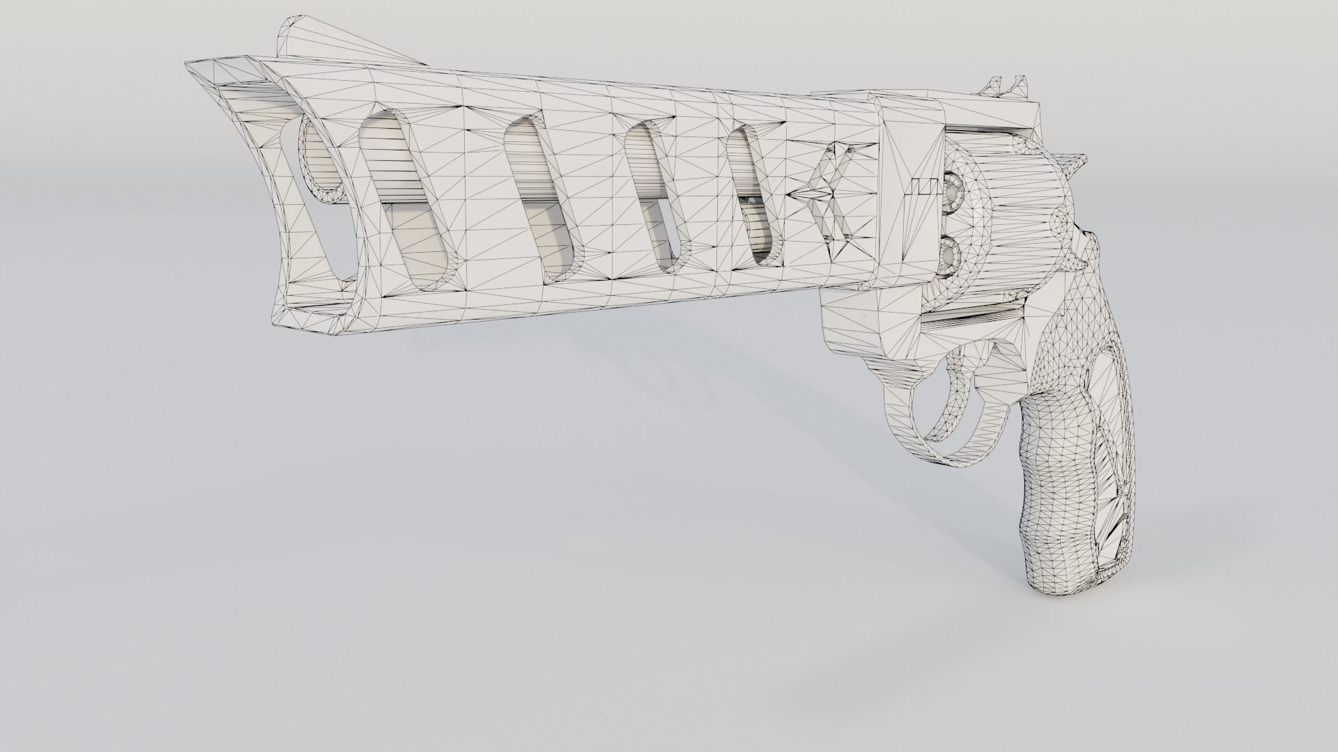 3D model Revolver Low-polly 3D model VR / AR / low-poly | CGTrader