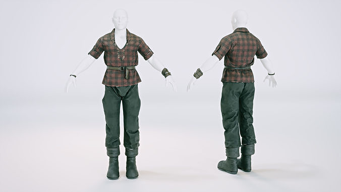 Male Generic Village Outfit 3D model | CGTrader