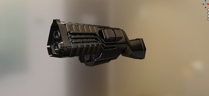 Sci-fiCombatShotgun gun on table free 3D model | CGTrader