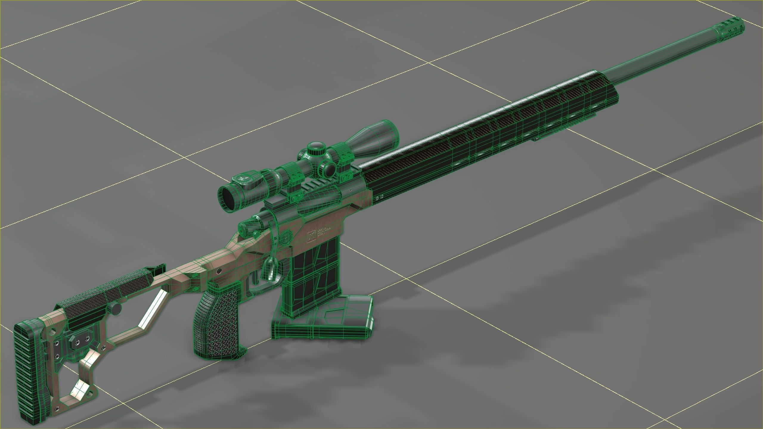 3D model Christensen Arms MPR with Swarovski Optics VR / AR / low-poly ...