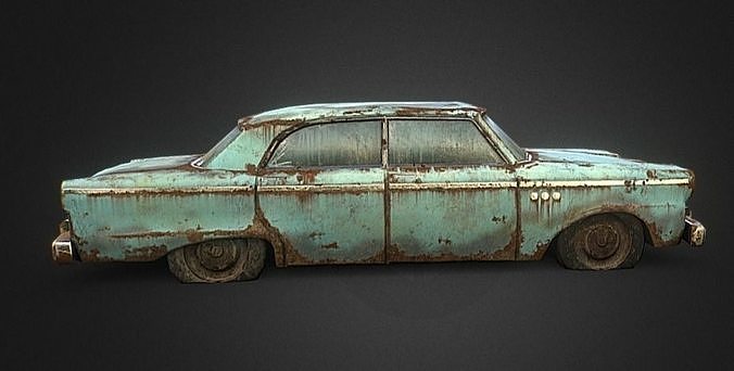 3D model Old Rusty Car VR / AR / low-poly | CGTrader