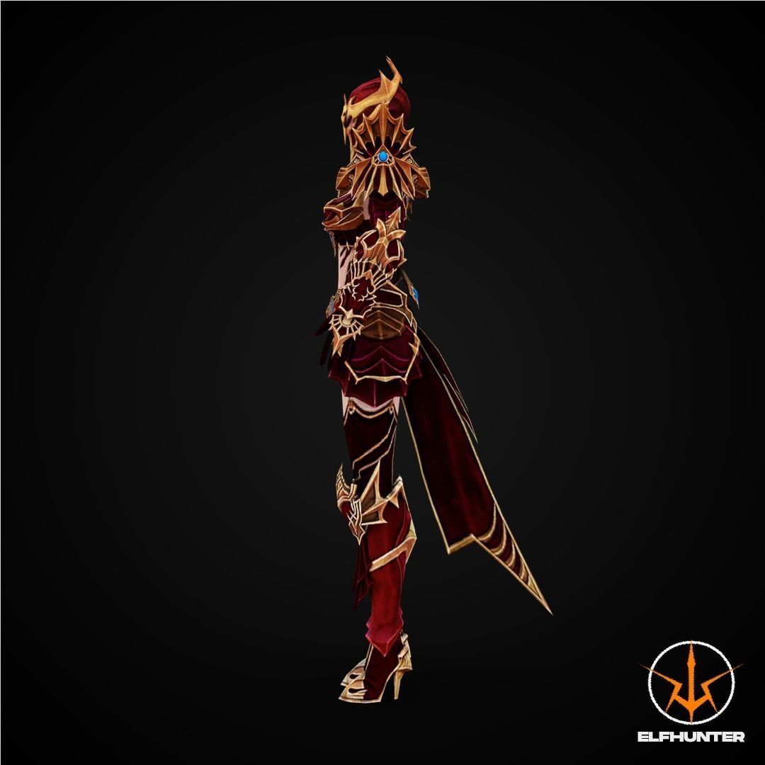 3D model EXCLUSIVE EDITION RIGGED CHARACTER ELF RAID VR / AR / low-poly ...