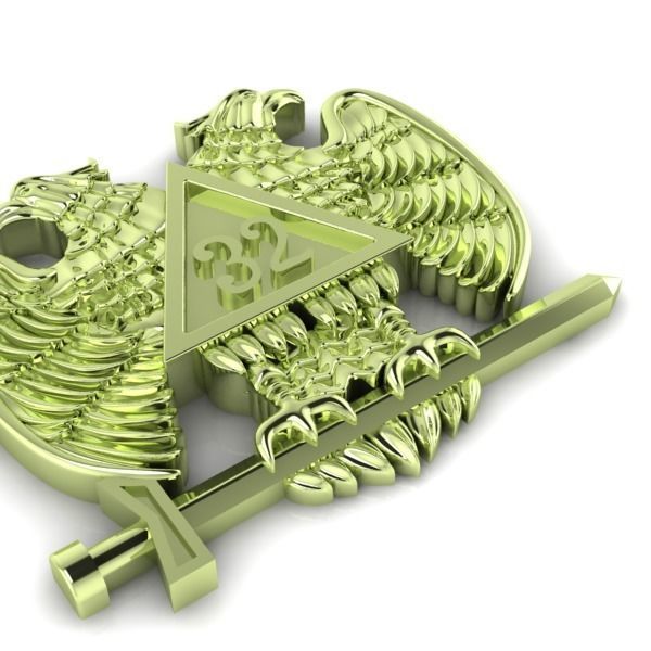 32nd Degree Scottish Rite Masonic Pendant 3D model 3D printable | CGTrader
