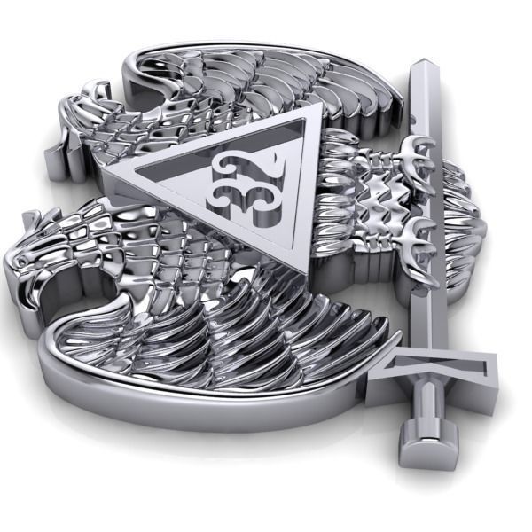 32nd Degree Scottish Rite Masonic Pendant 3D model 3D printable | CGTrader