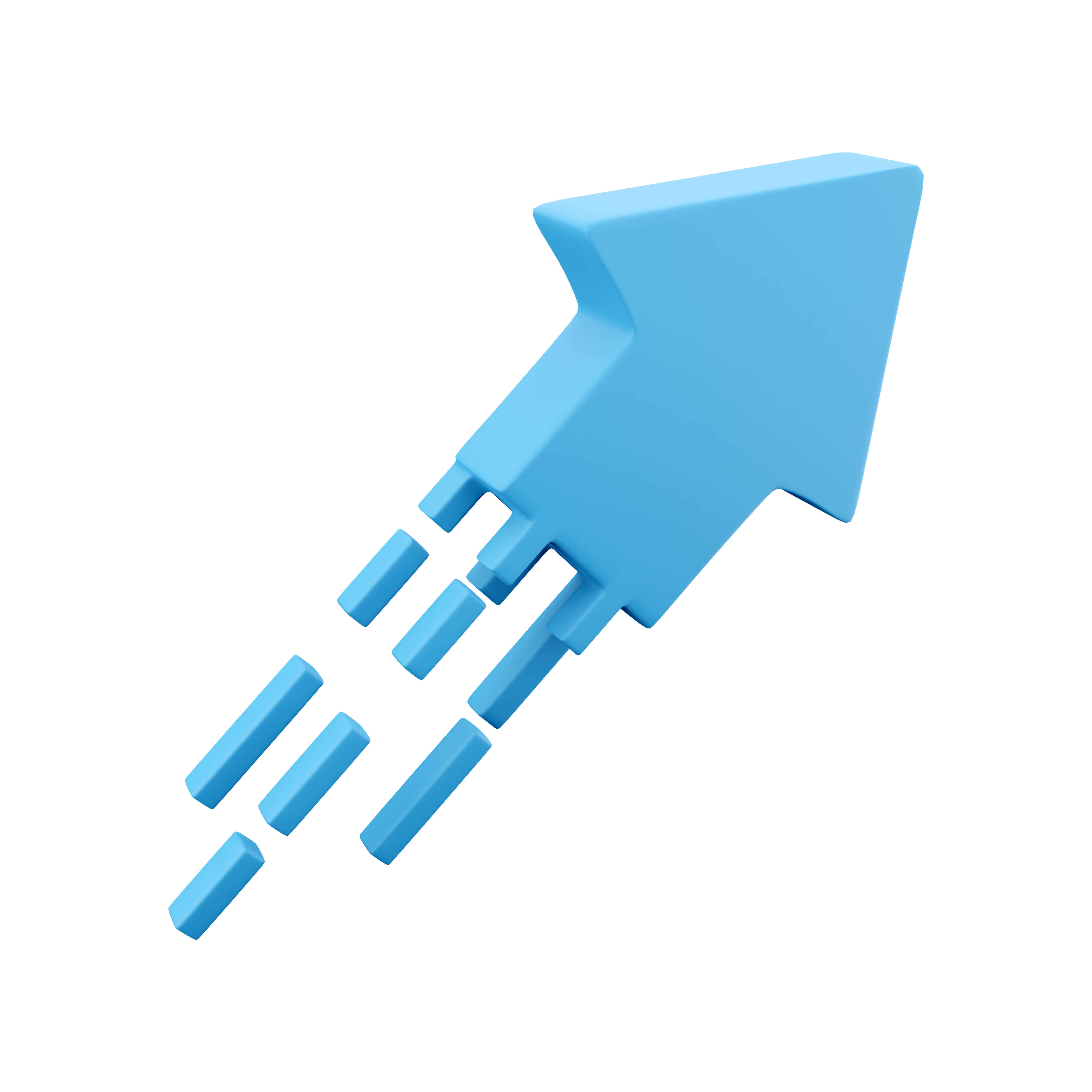 3d blue arrow icon 3D model | CGTrader