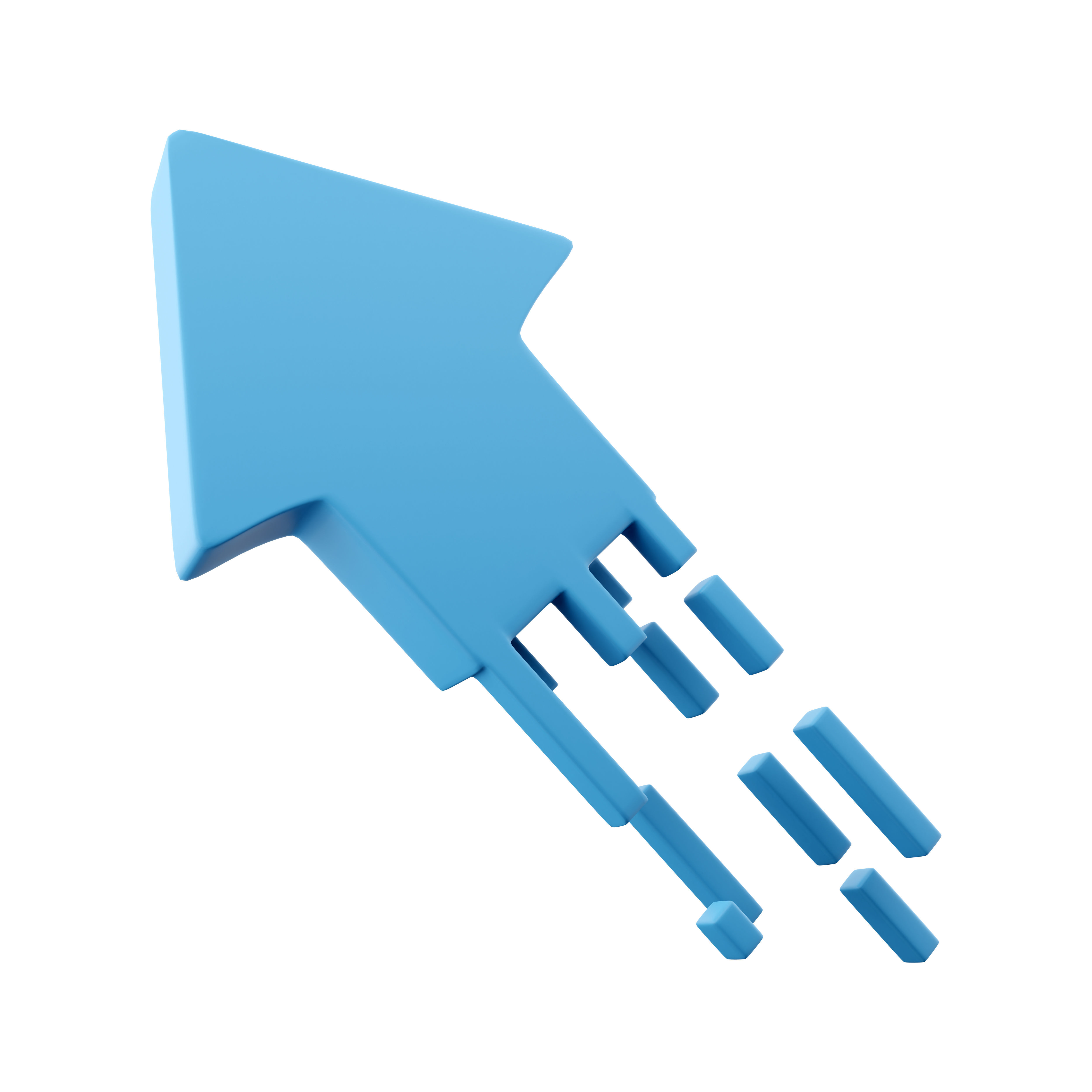 3d blue arrow icon 3D model | CGTrader