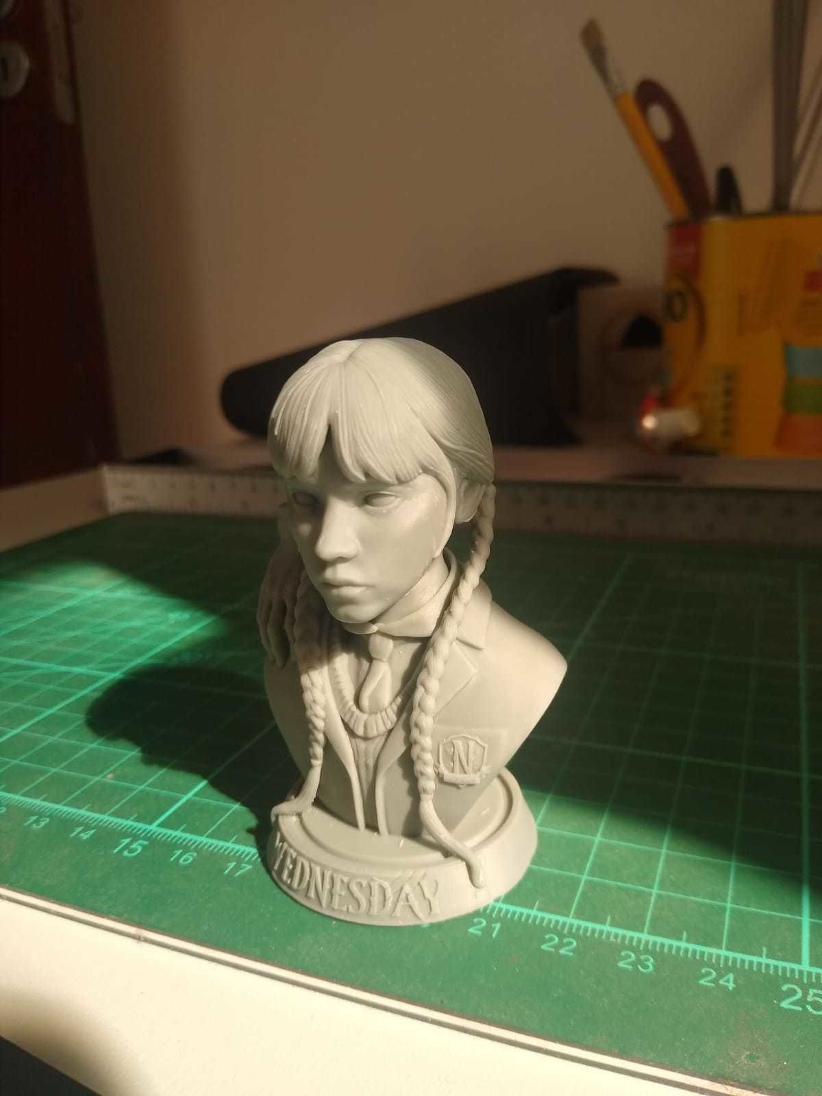 Wednesday Bust 3D model 3D printable | CGTrader