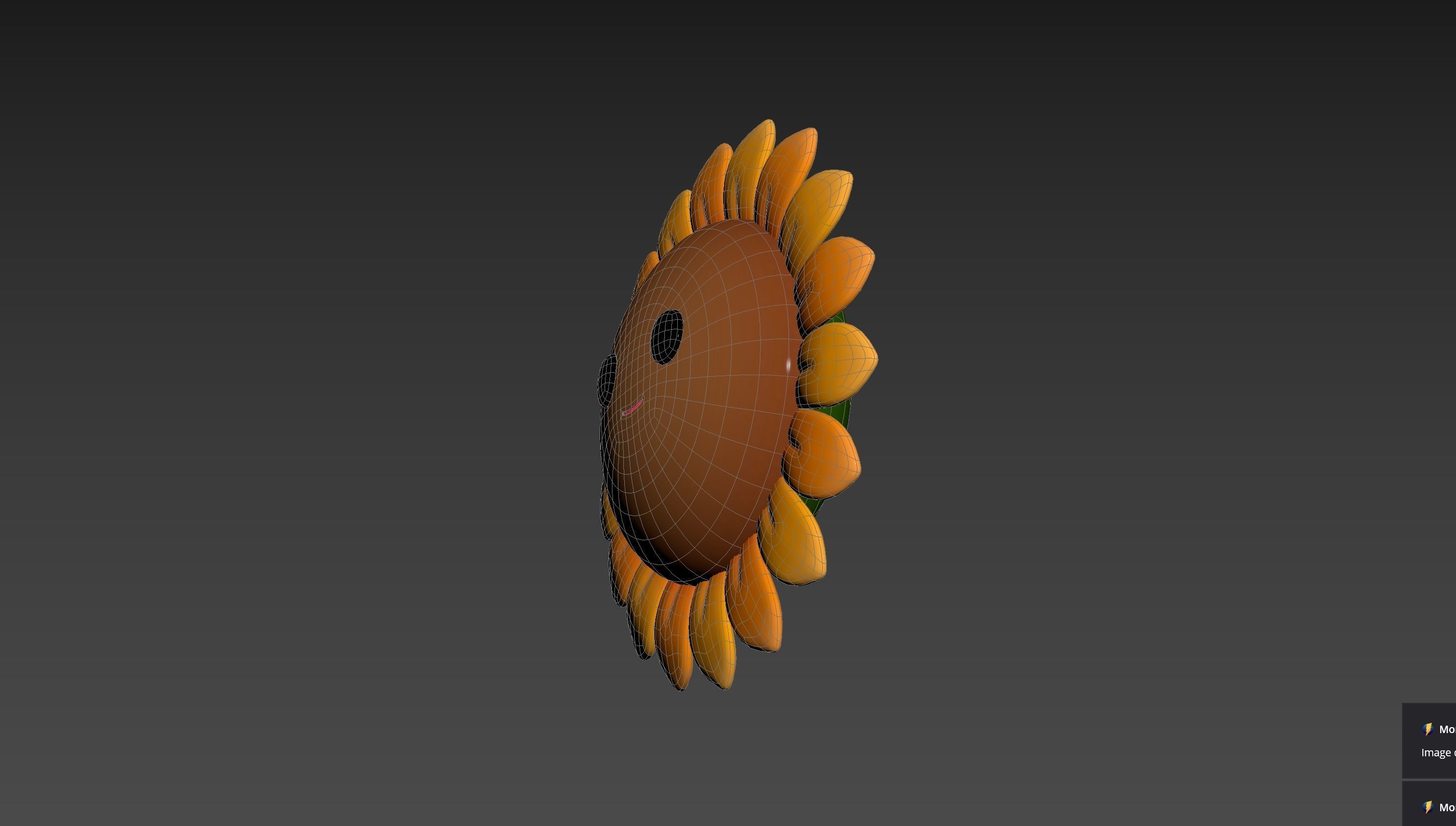 Character227 Cartoon Sunflower 3D model | CGTrader