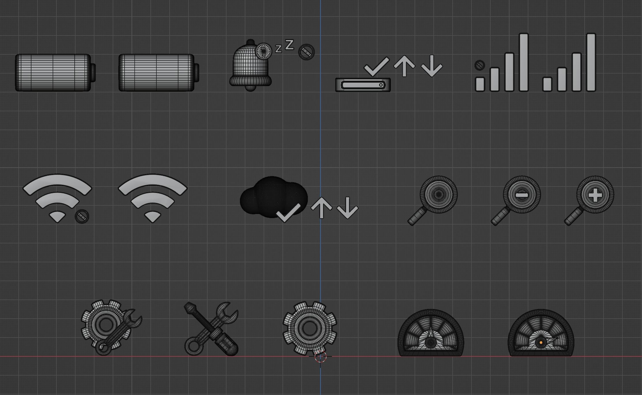 3D System icons 3D model | CGTrader