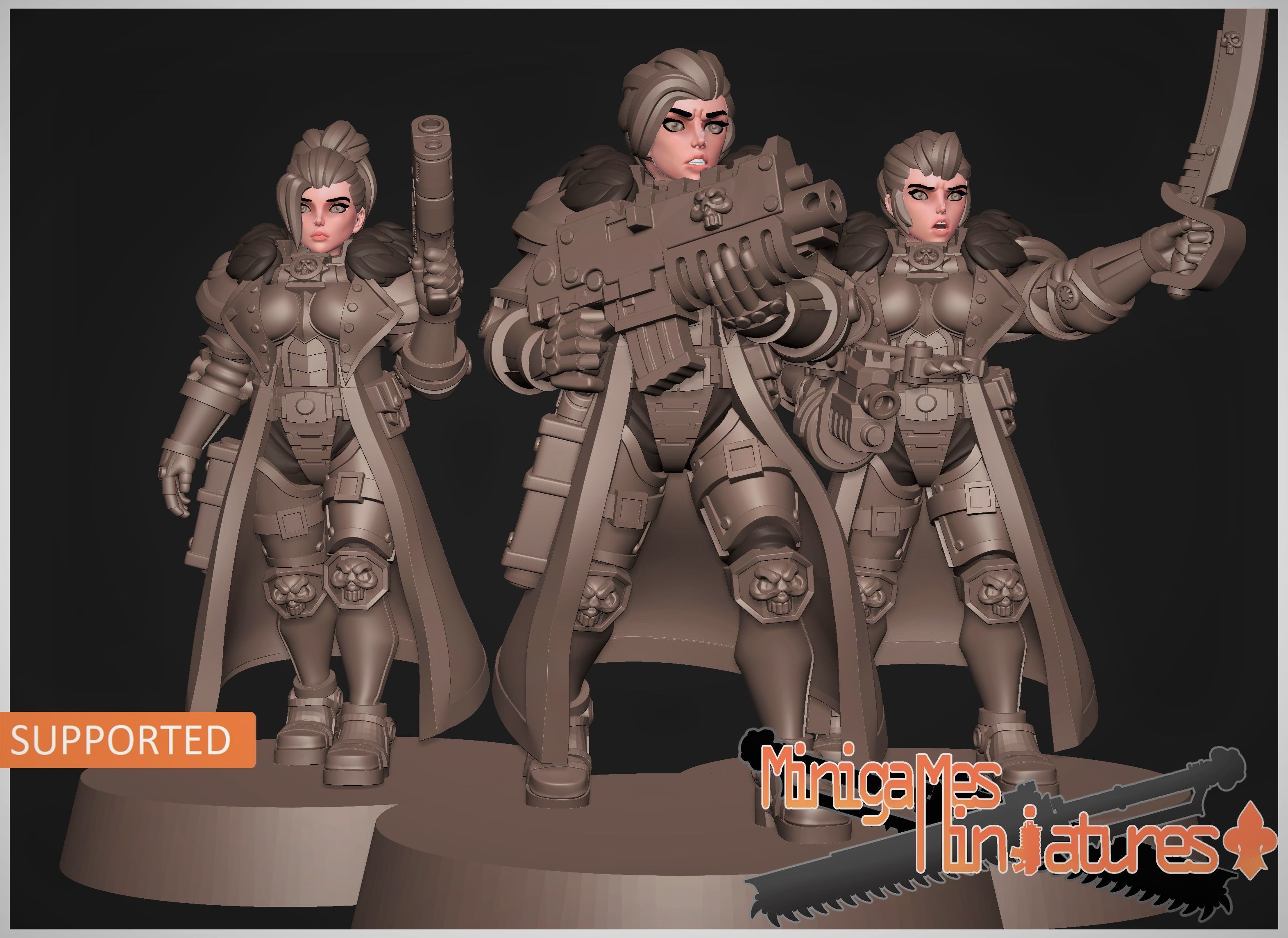 Inquisition anime figurines 3D model 3D printable | CGTrader