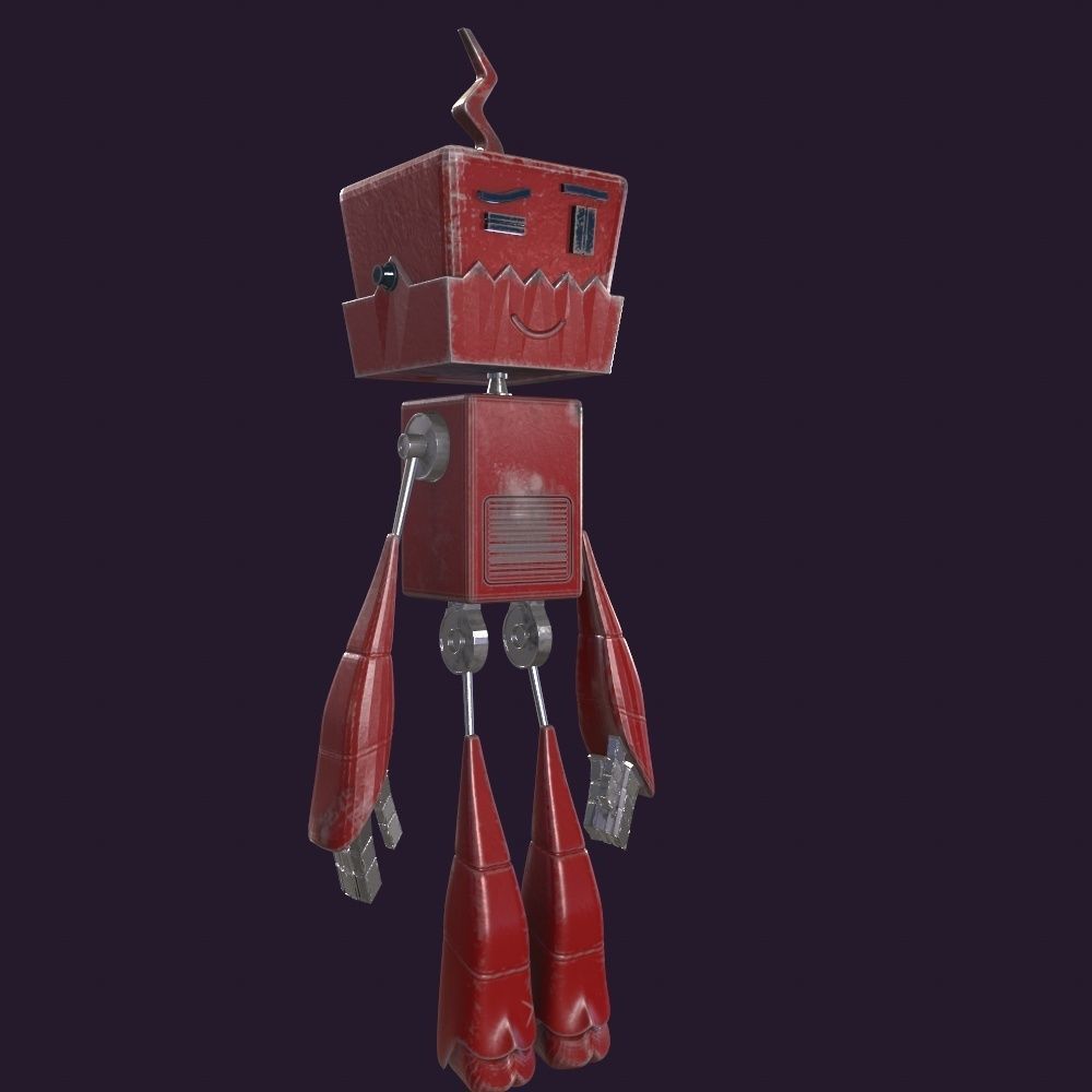 sci-fi -robot 01-robot smile 3D model | CGTrader