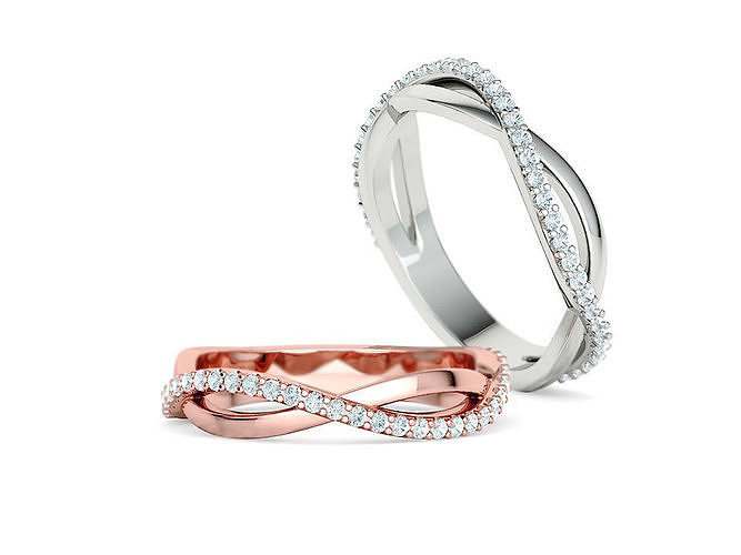 Diamond Infinity Band Ring Sofia Endless Love 3dmodel 3D model 3D ...