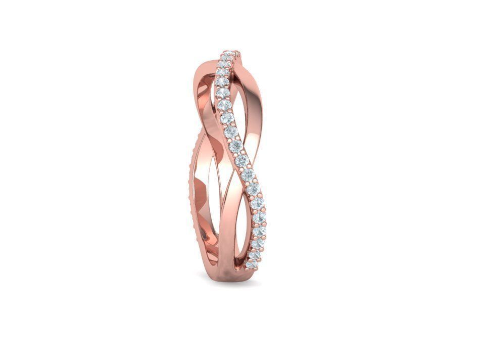 Diamond Infinity Band Ring Sofia Endless Love 3dmodel 3D model 3D printable | CGTrader