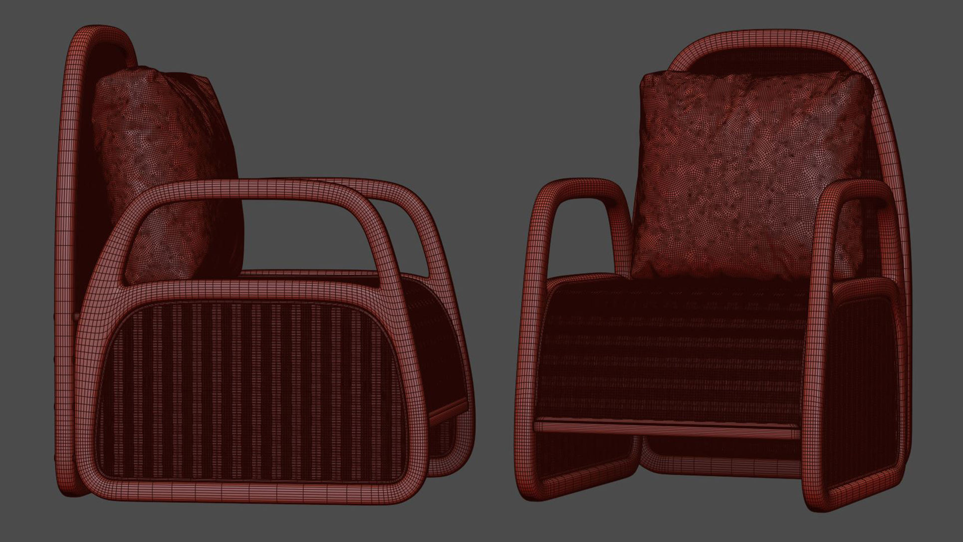 Eliza Rattan Armchair 3D model | CGTrader