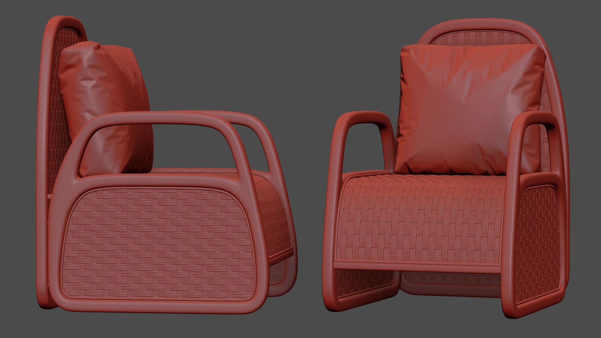 Eliza Rattan Armchair 3D model | CGTrader