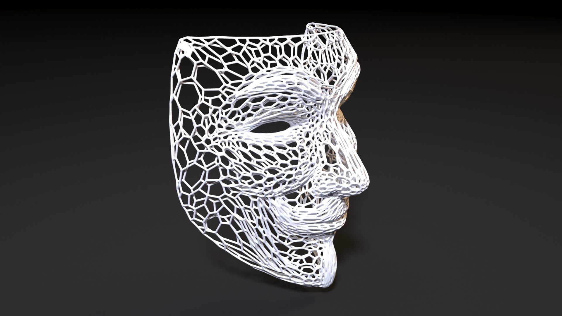 Guy Fawkes Mask 3D model 3D printable | CGTrader