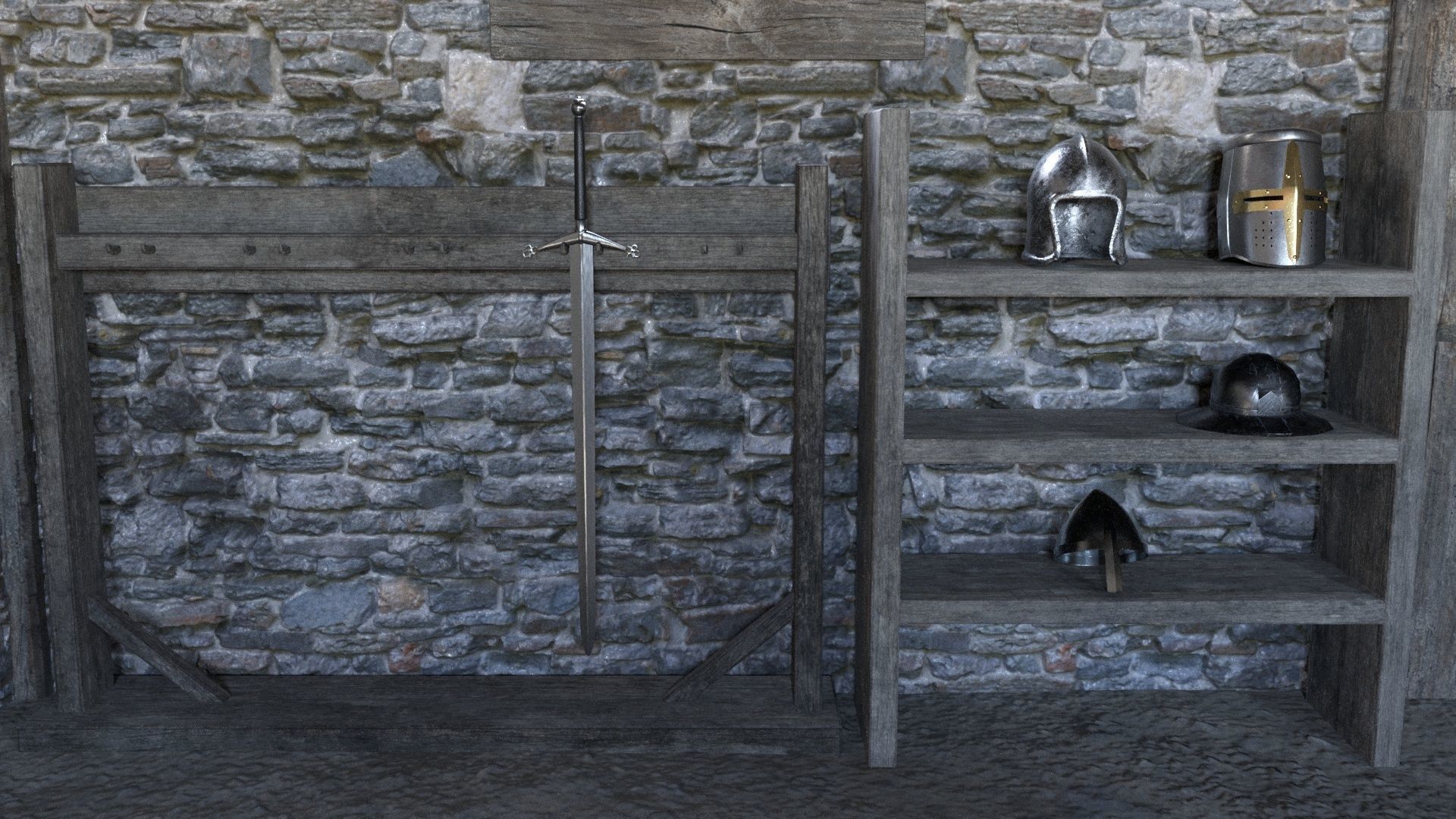 Medieval Armory and Smithy Building 3D model | CGTrader