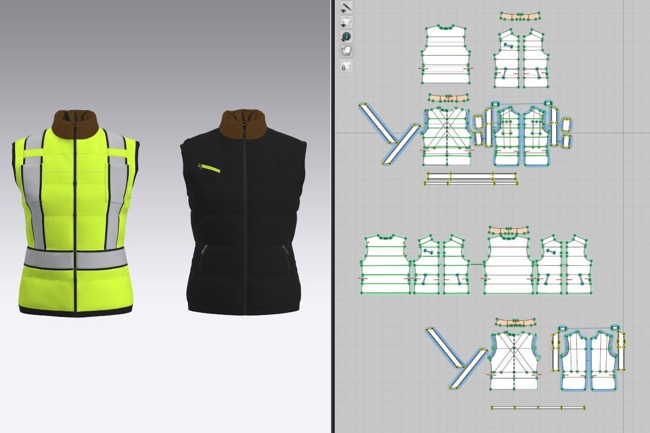 Uniform Women double sided vest 3D model | CGTrader