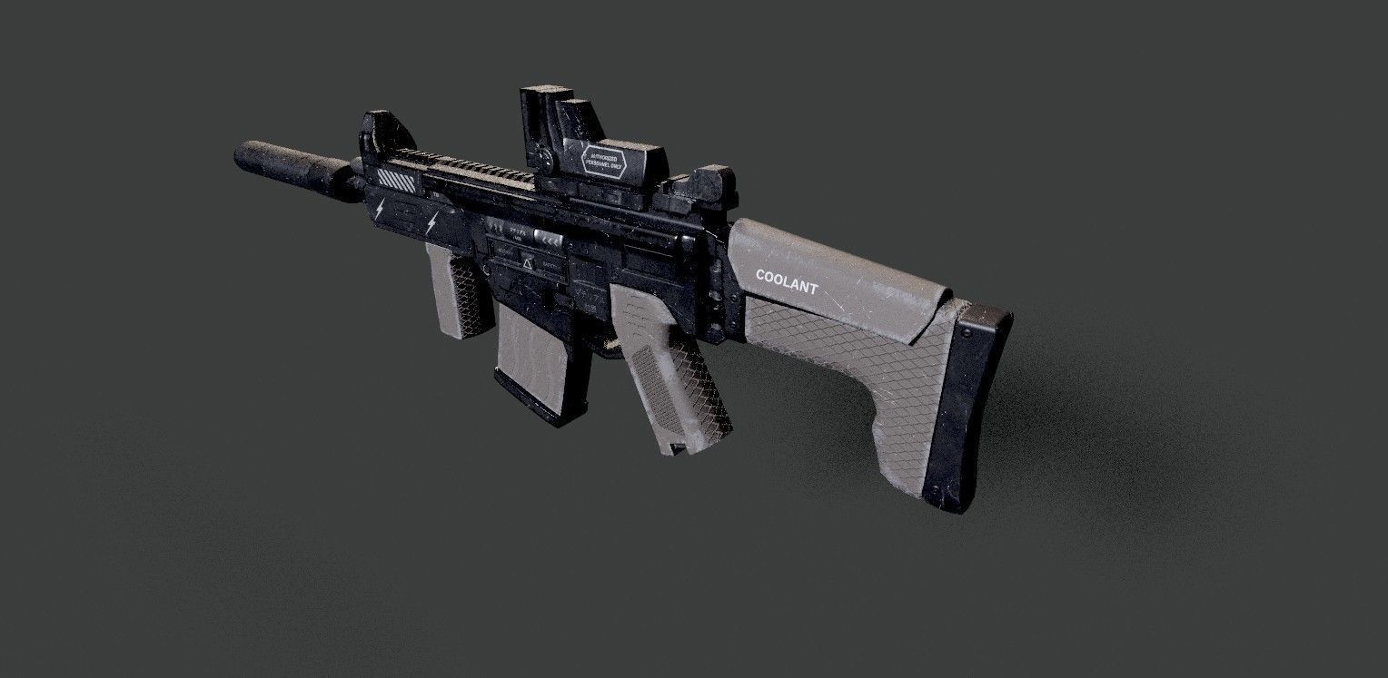 Assault rifle free VR / AR / low-poly 3D model | CGTrader