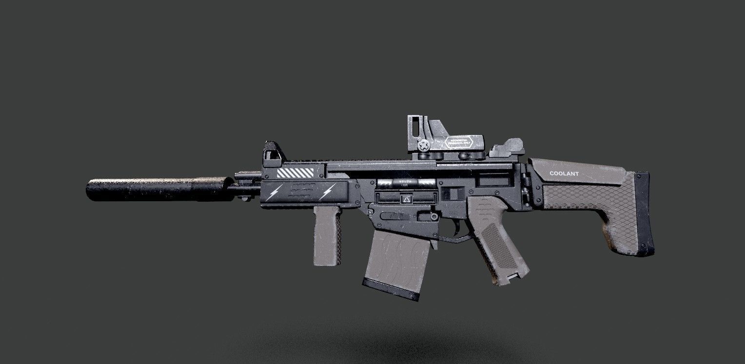 Assault rifle free VR / AR / low-poly 3D model | CGTrader