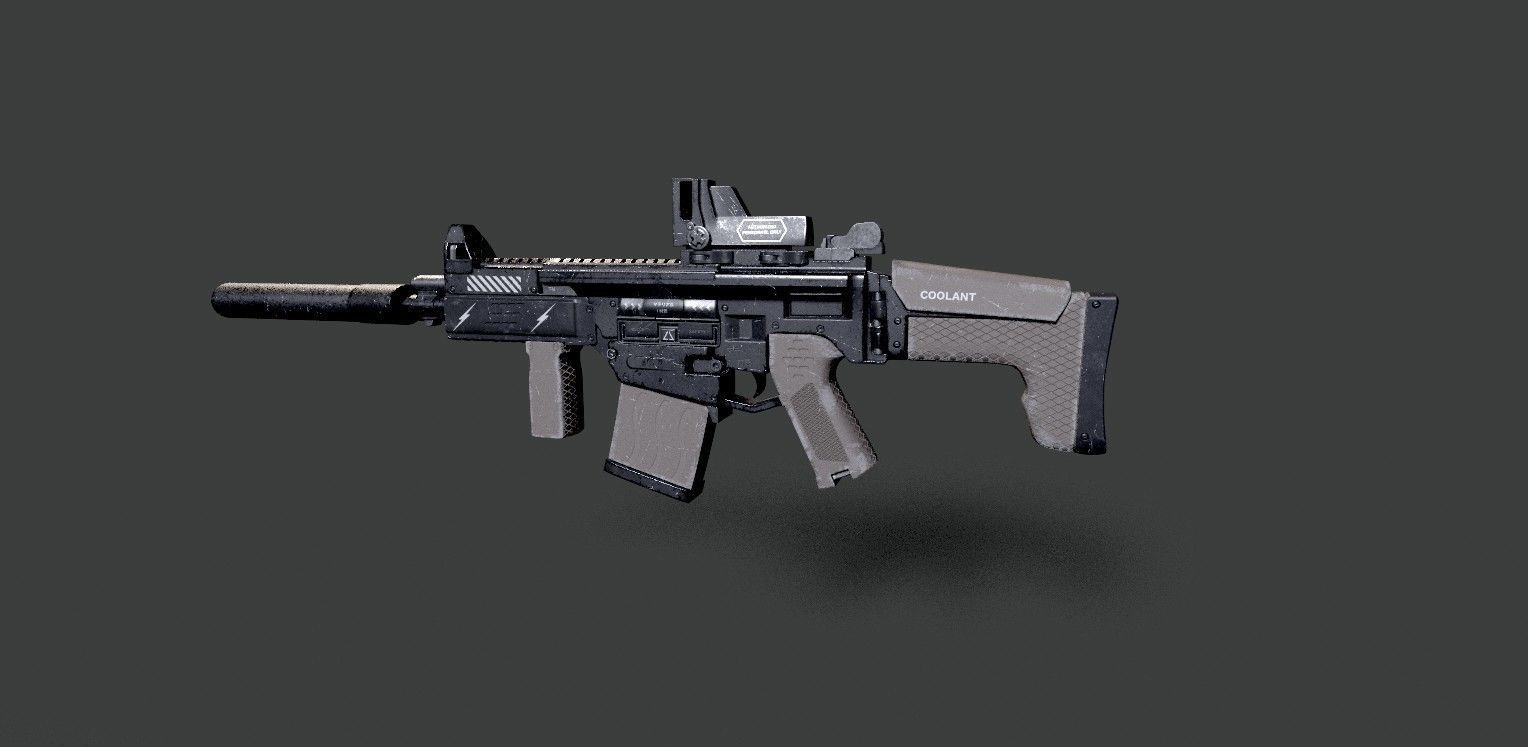 Assault rifle free VR / AR / low-poly 3D model | CGTrader