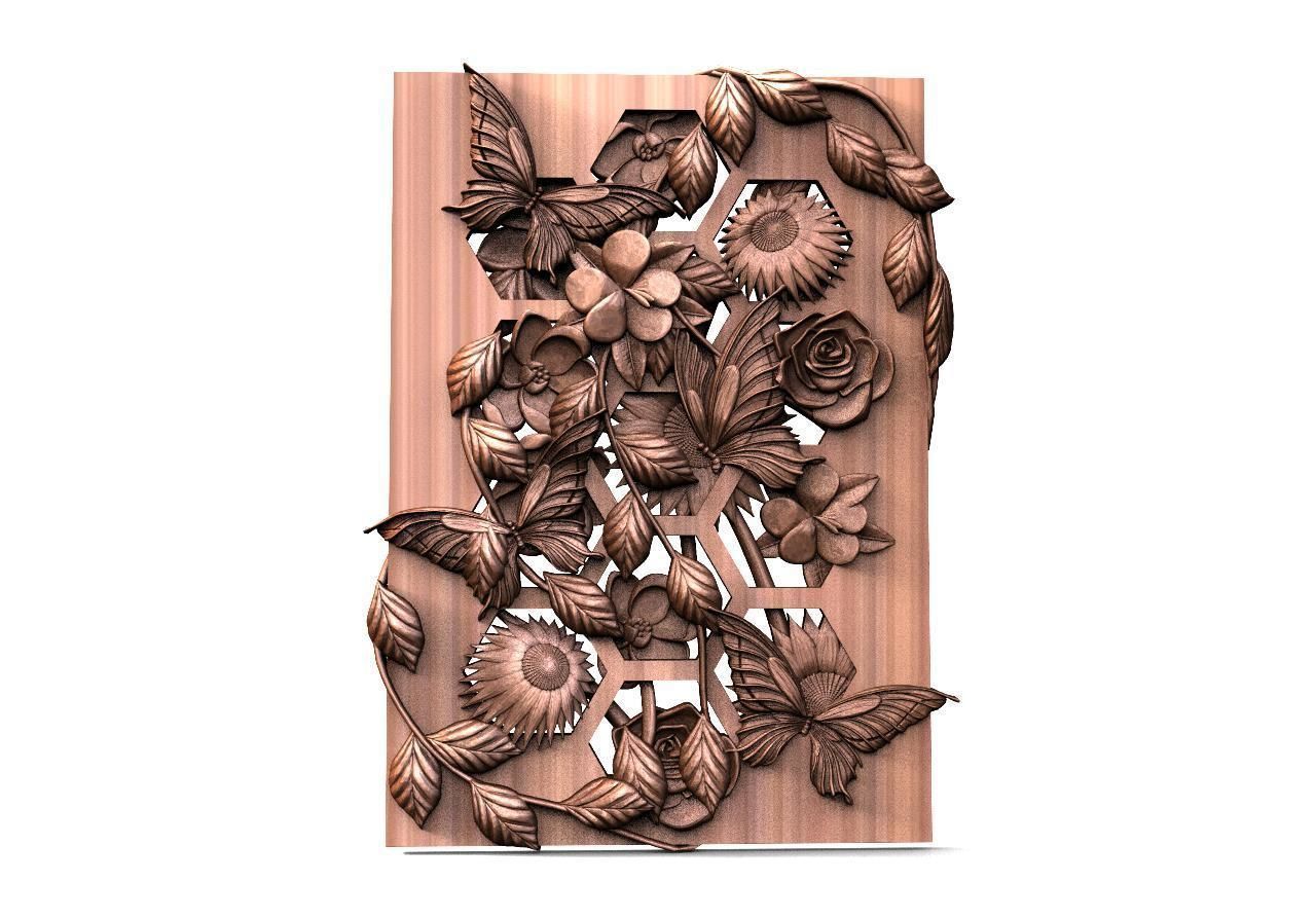Flowers CNC 3D model 3D printable | CGTrader