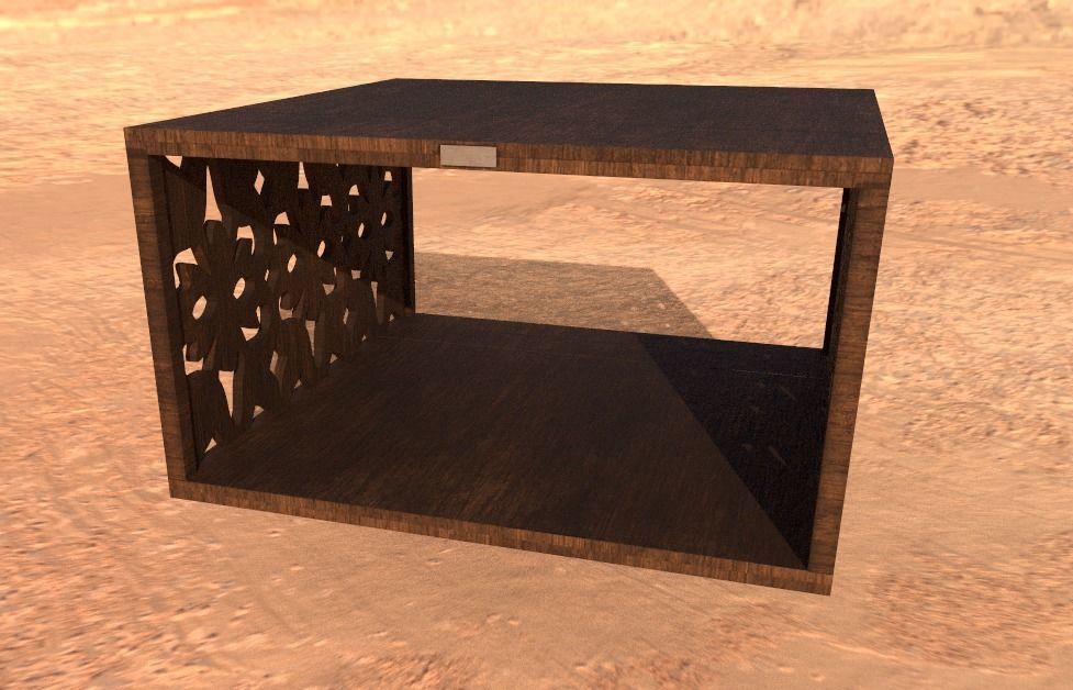 Rectangular Log Coffee Table 3D model 3D model | CGTrader
