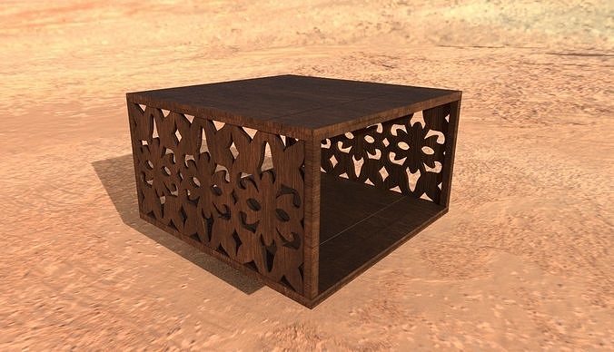 Rectangular Log Coffee Table 3D model 3D model | CGTrader