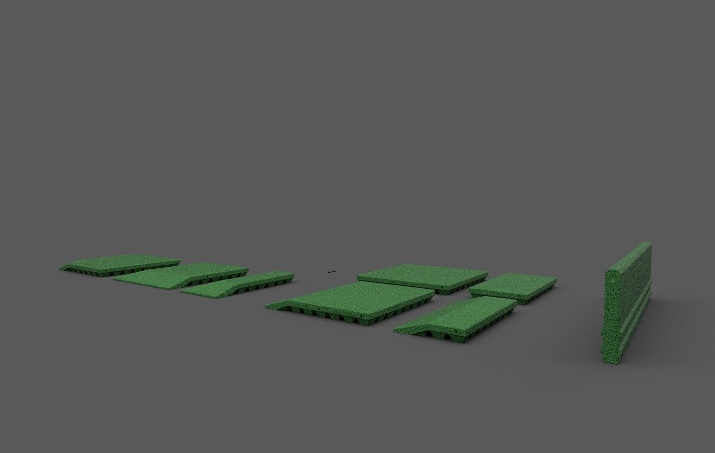 3D model Rubber fall protection mat for playgrounds VR / AR / low-poly ...