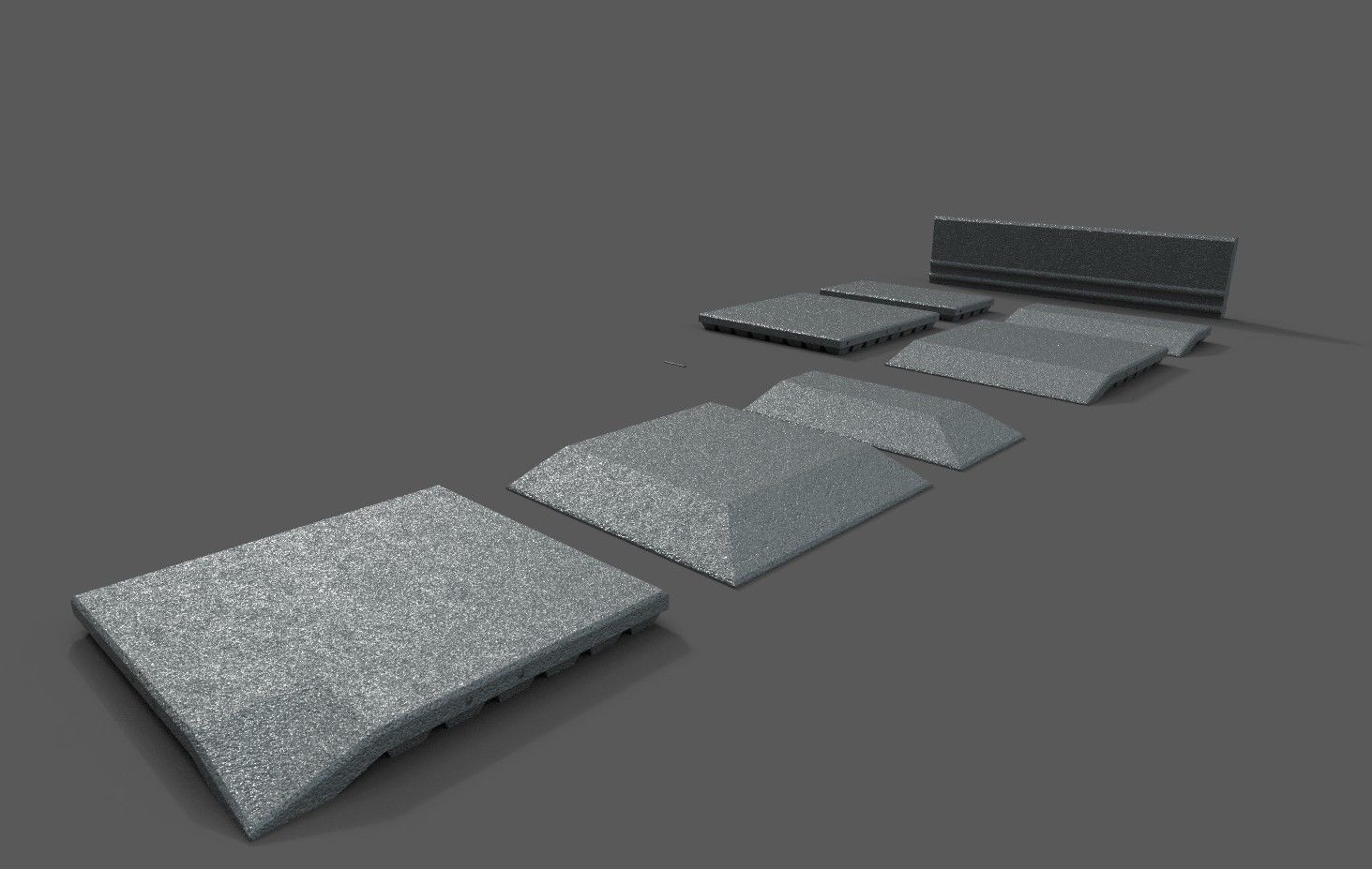 3D model Rubber fall protection mat for playgrounds VR / AR / low-poly ...