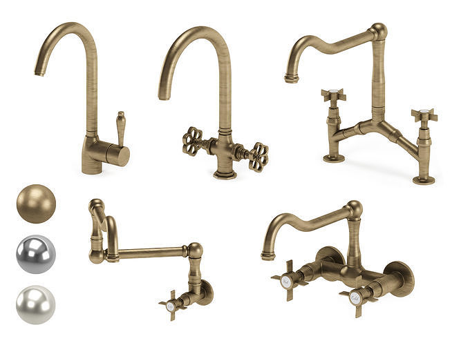 OFFICINE kitchen faucets 3D model | CGTrader