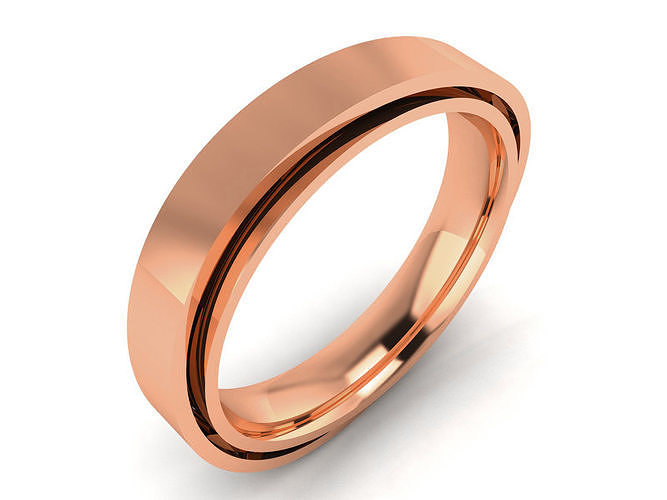 Band Ring 3D model 3D printable | CGTrader