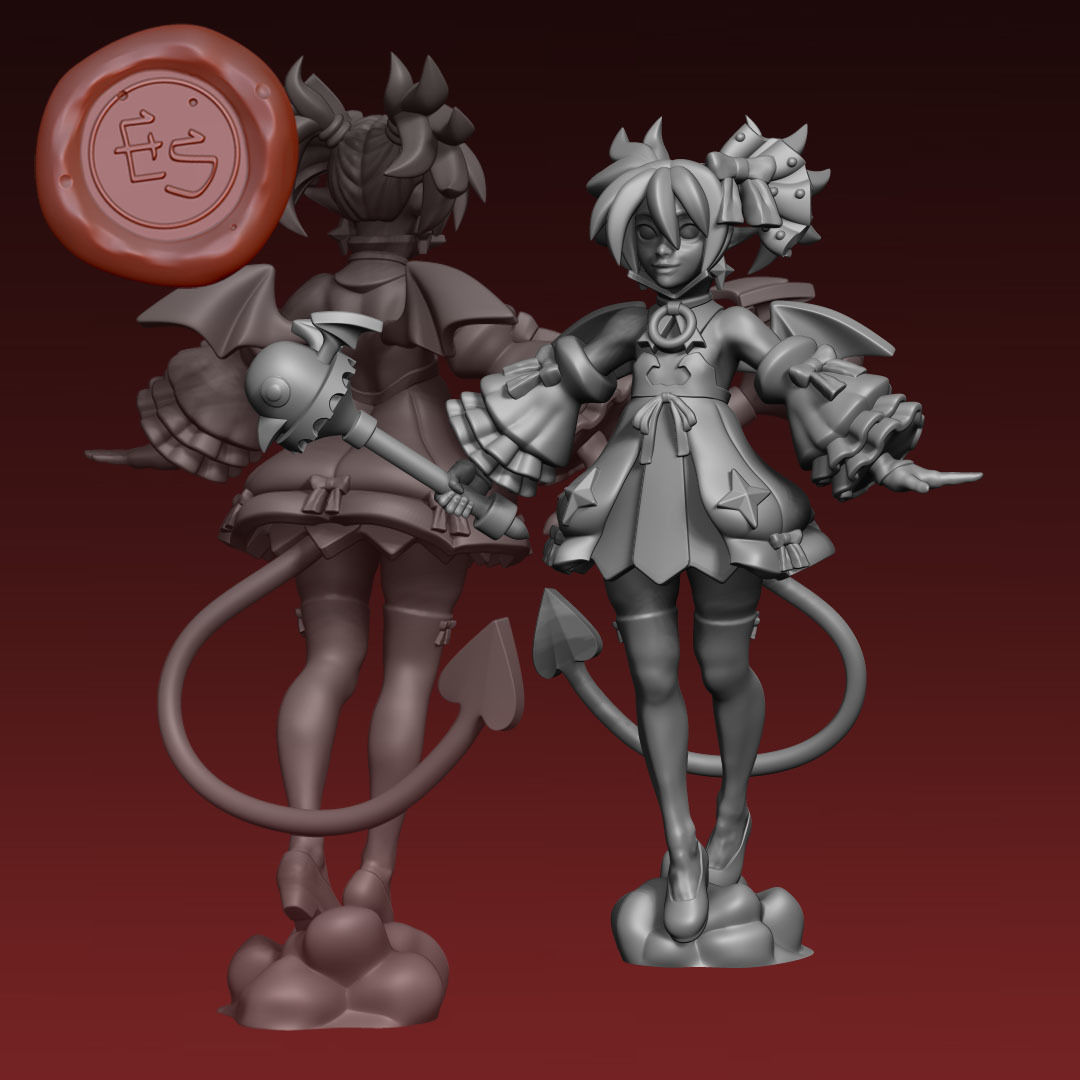 Saint Etna - Disgaea - 32mm Miniature 3D model 3D printable | CGTrader