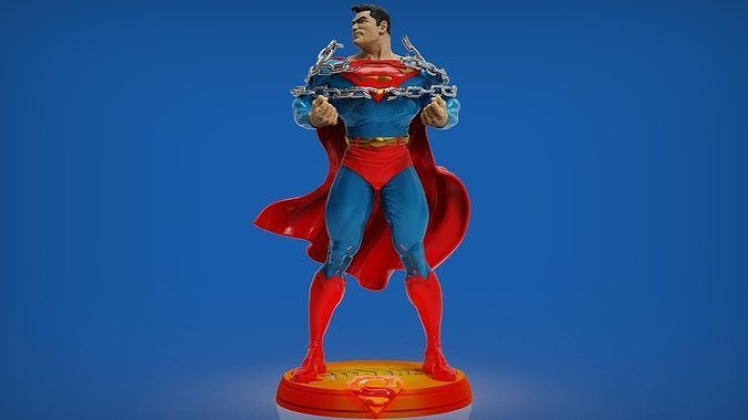 Superman Breaking Chains 3D model 3D printable | CGTrader