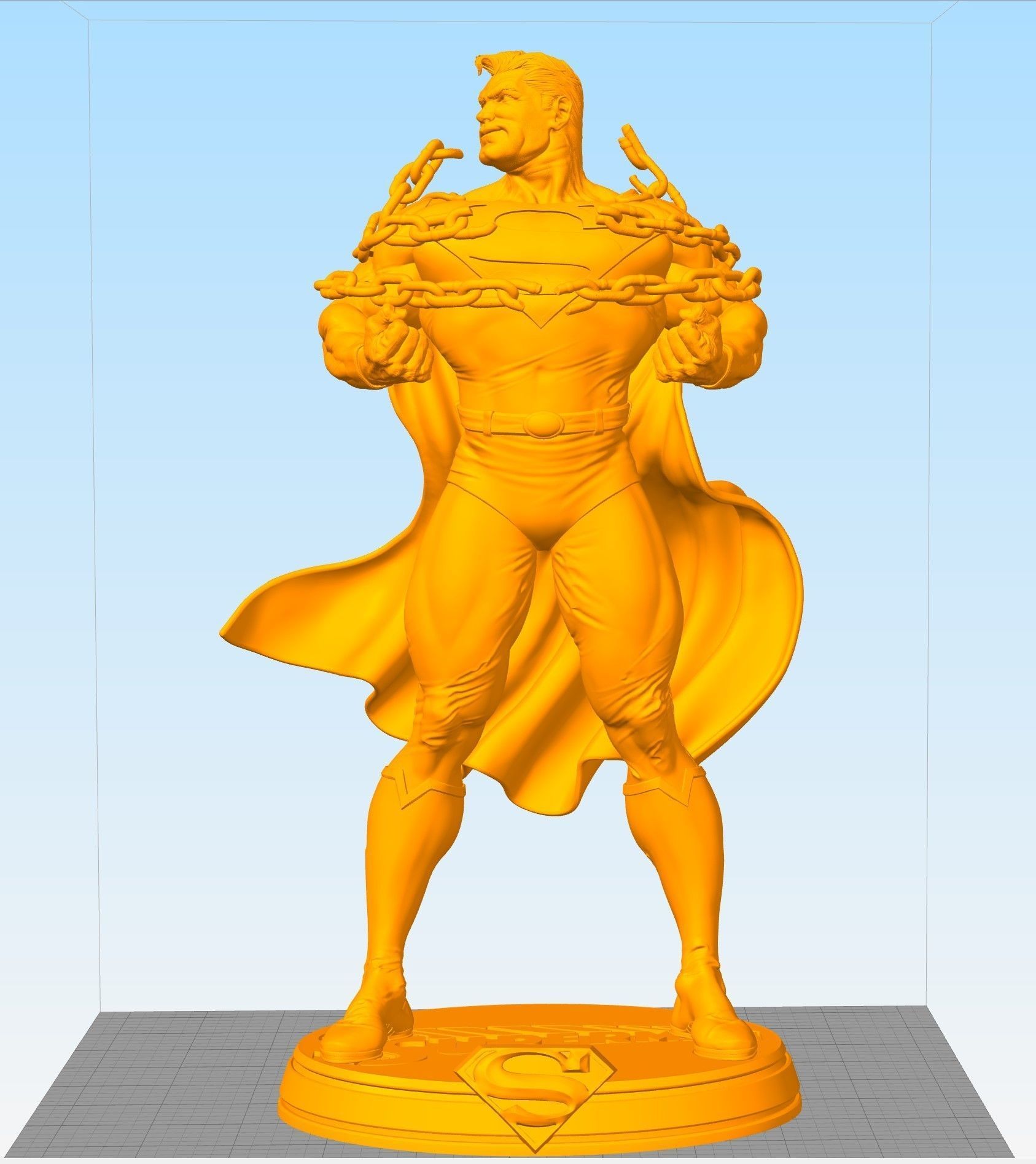 Superman Breaking Chains 3D model 3D printable | CGTrader