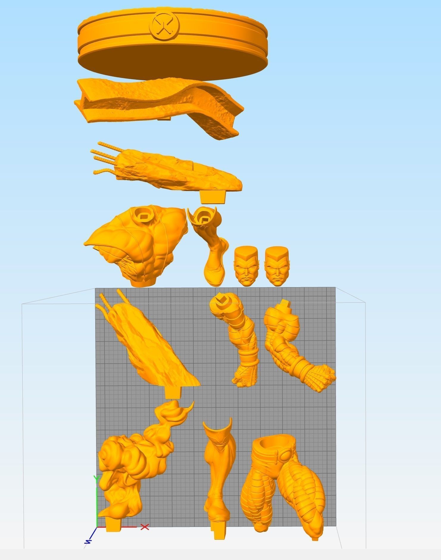 Colossus x-men statue 3D model 3D printable | CGTrader