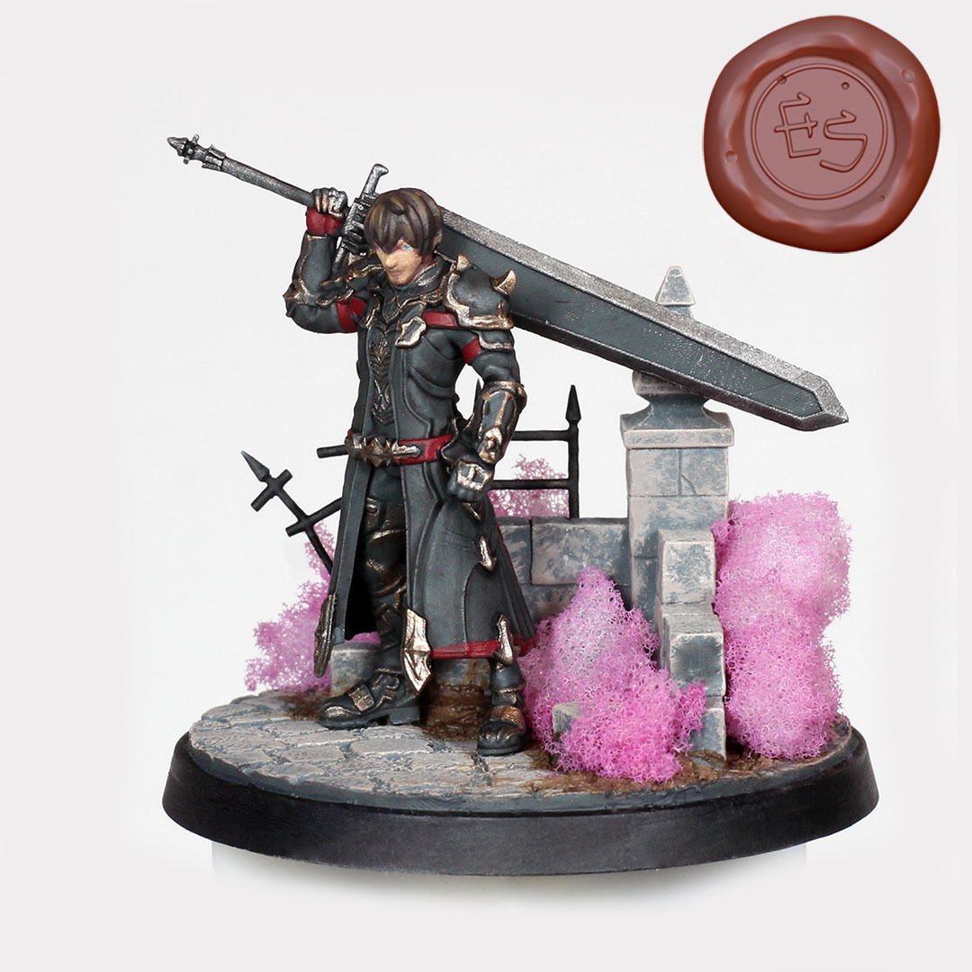 Warrior of Darkness - FFXIV - 32mm Miniature 3D model 3D printable ...
