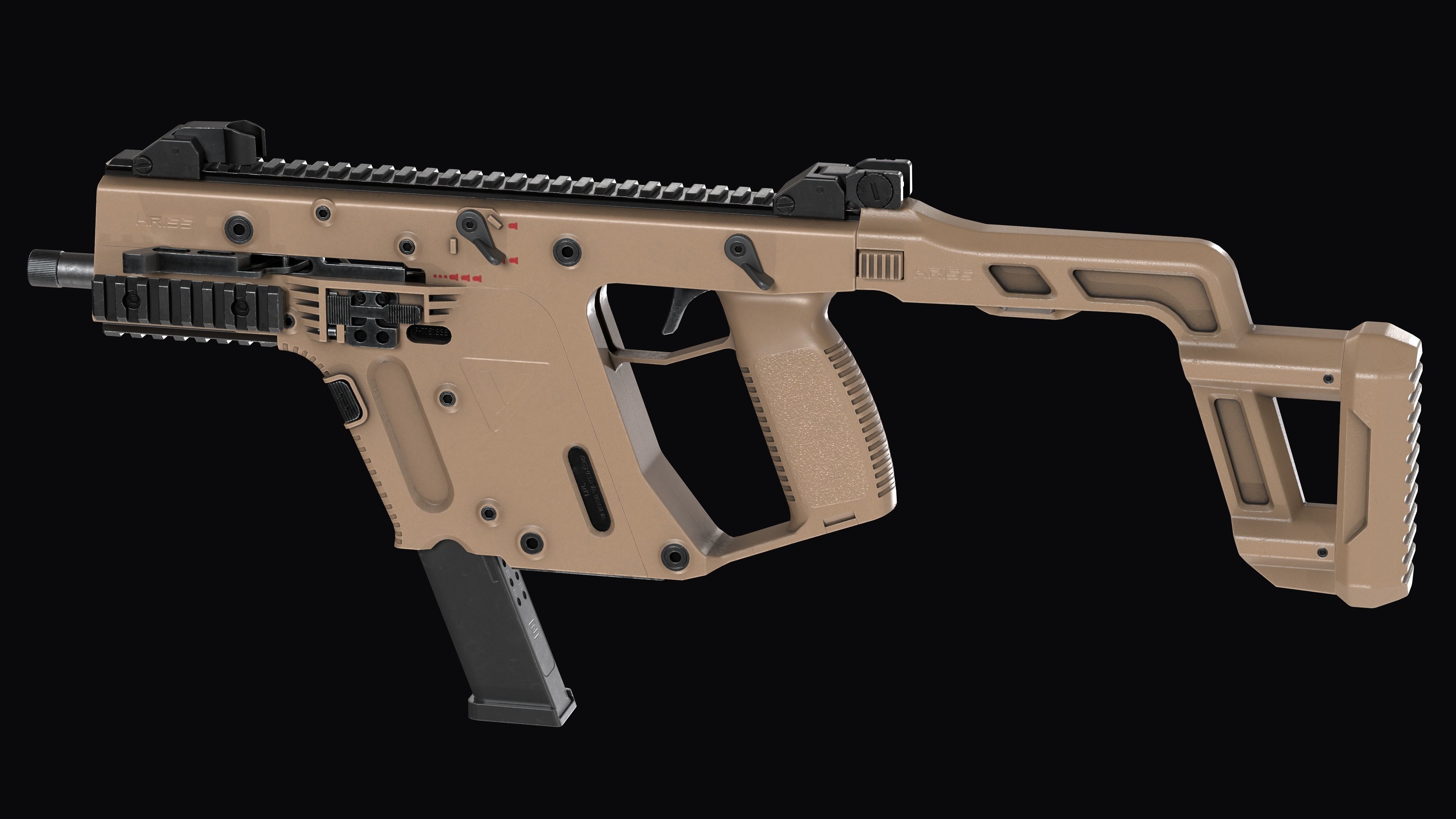 3D model Modular SMG Kriss Vector gen2 VR / AR / low-poly | CGTrader