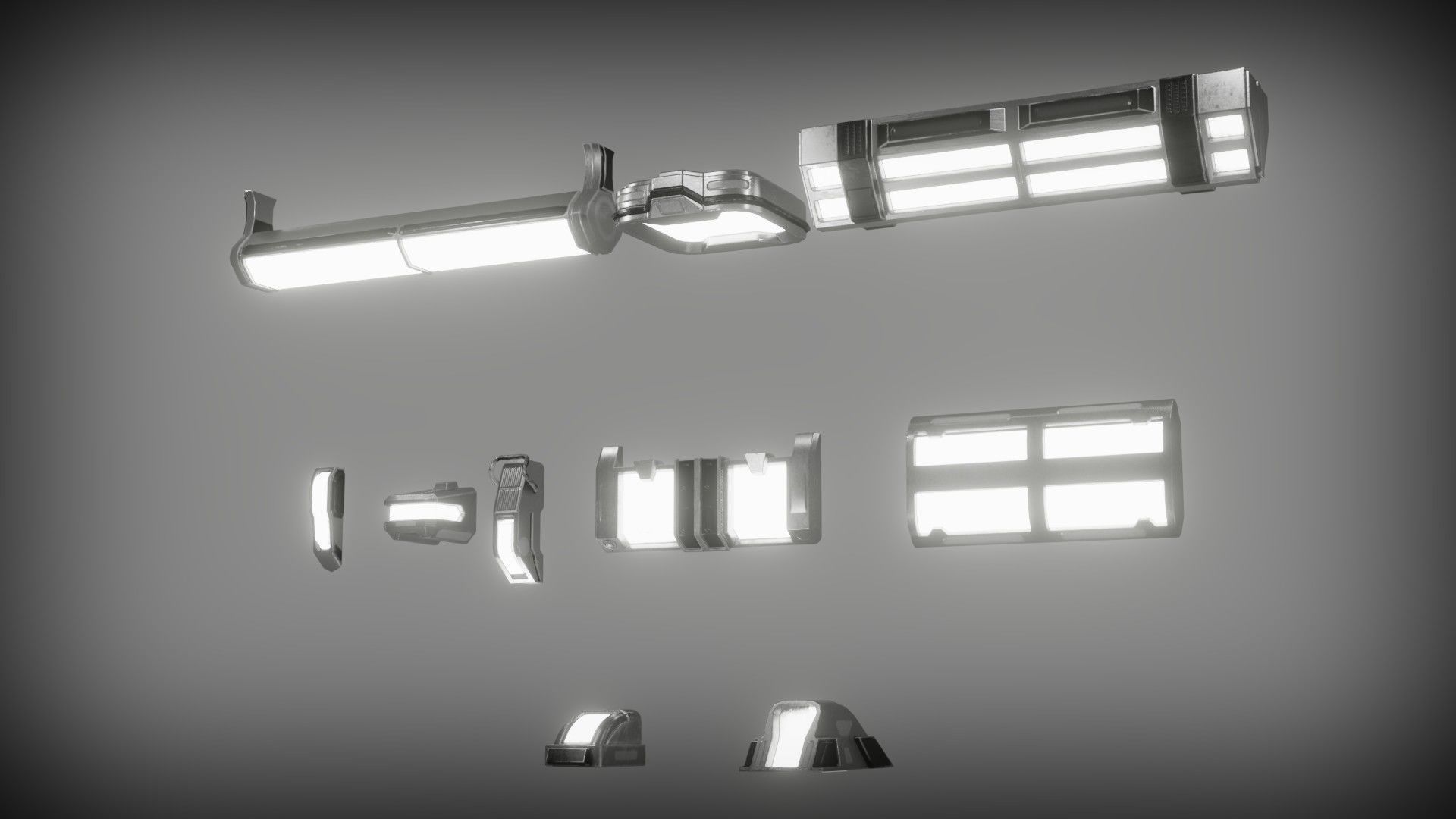 3D model Sci-fi lights VR / AR / low-poly | CGTrader