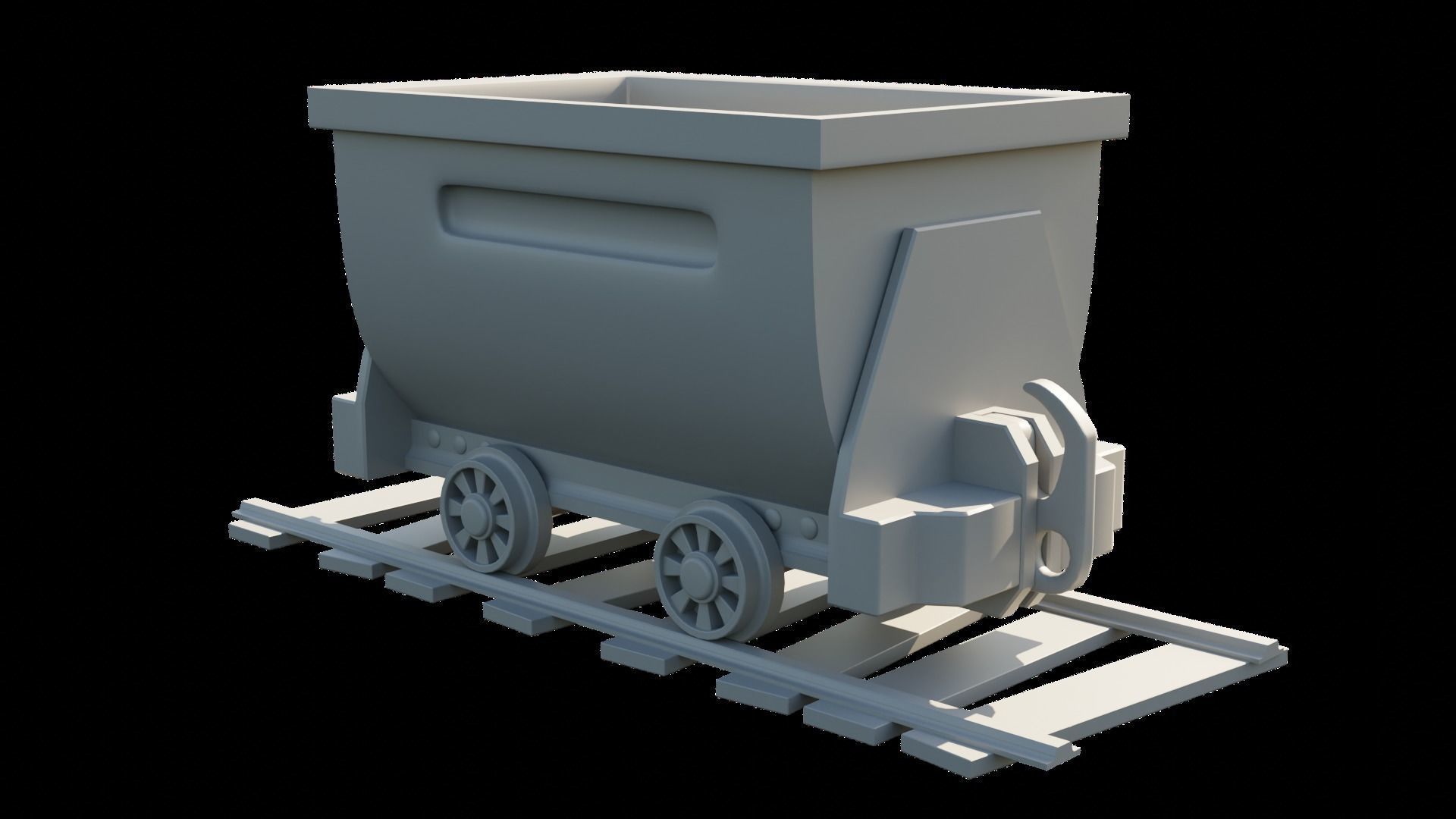 PBR Smooth Surface Minecart Model 3D model | CGTrader