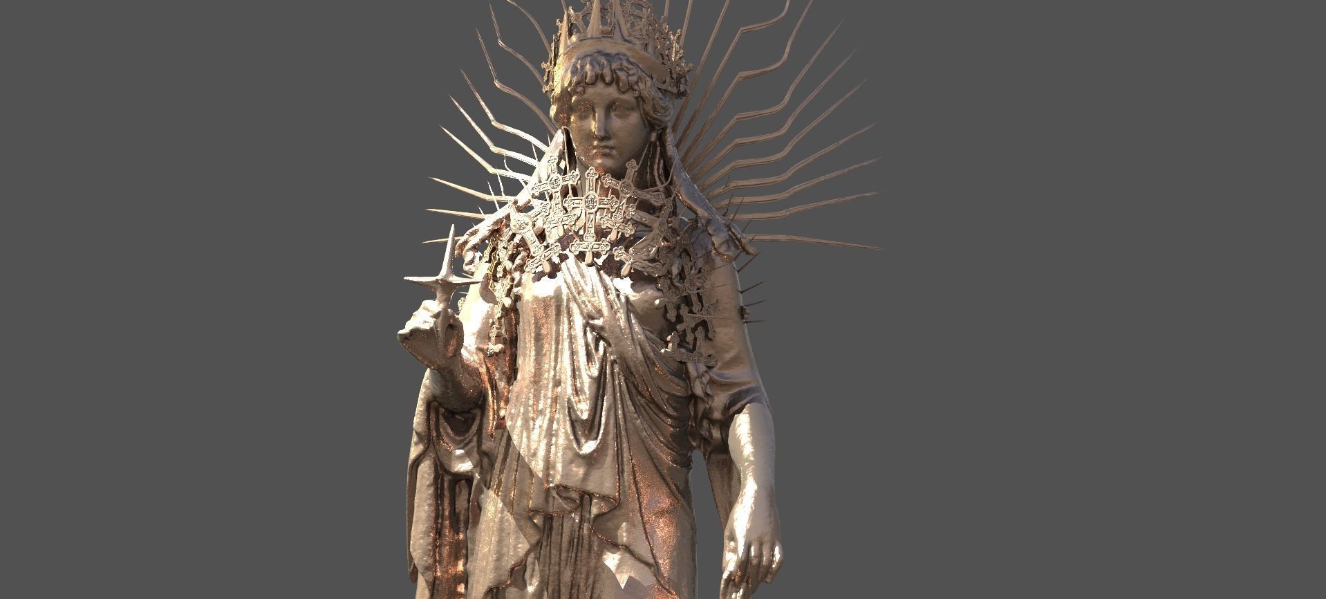 Pagan goddesss Statue 3D model | CGTrader