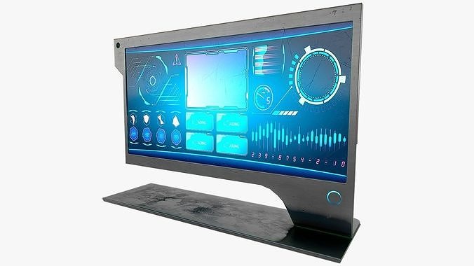 3D model Sci-fi Monitor12 VR / AR / low-poly | CGTrader