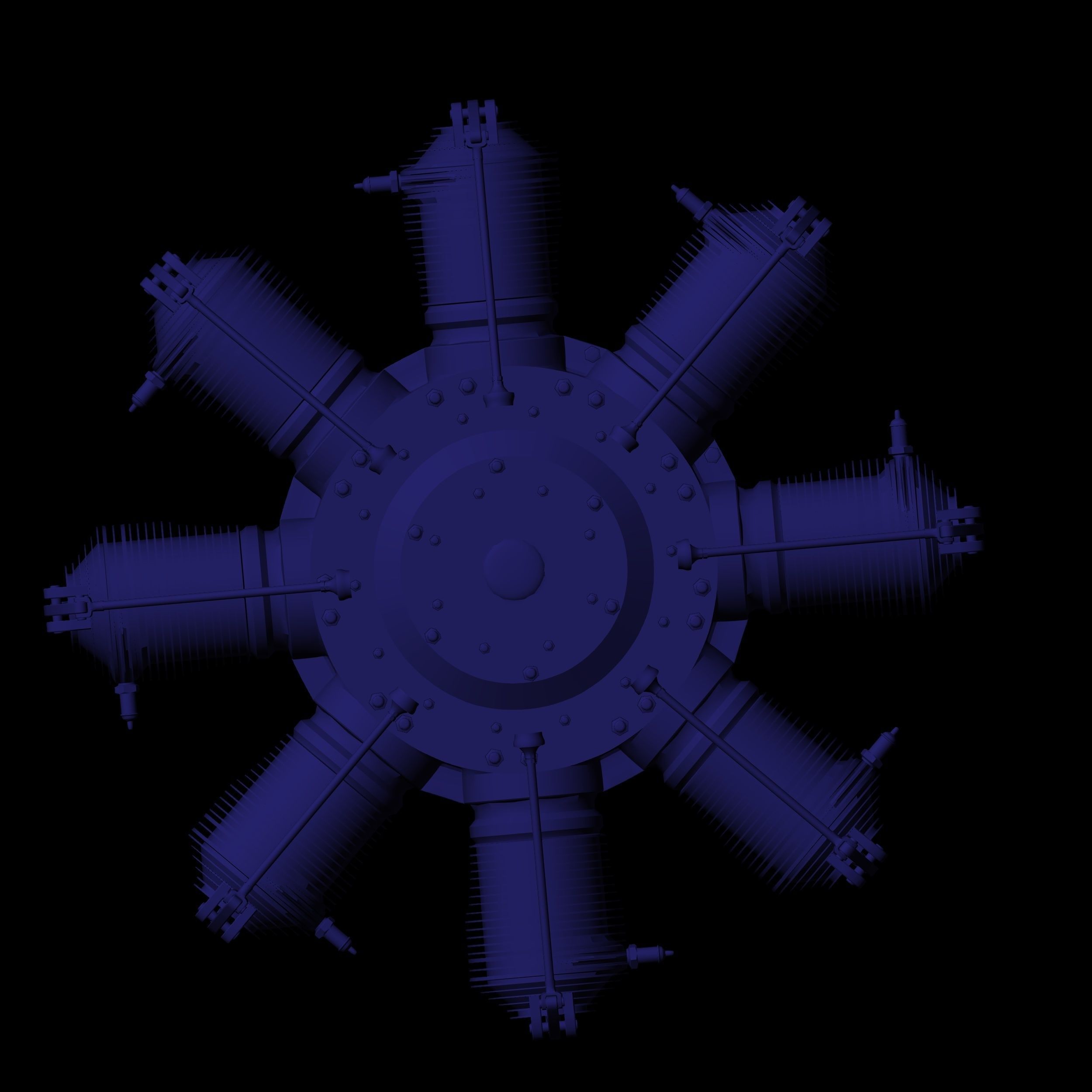 Rotary engine Gnome Monosoupape 3D print ready 3D model 3D printable ...