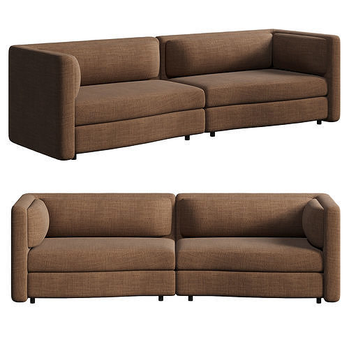 Virgule Half Sofa 3D model | CGTrader